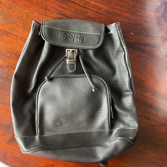 Bags | Vintage 9s Faux Leather Esprit Backpack | Poshmark